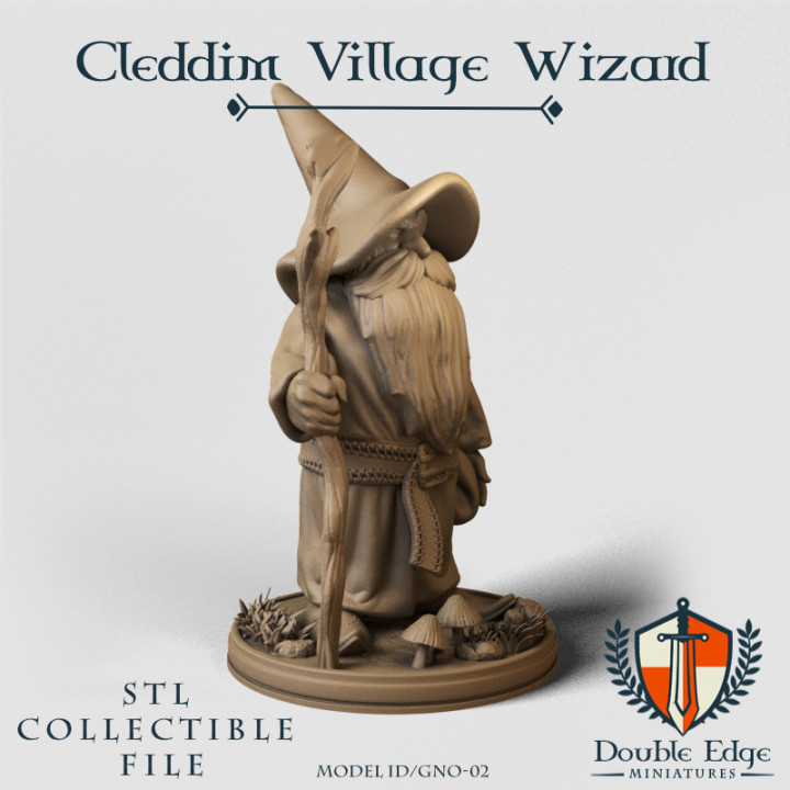 3D Printable Cleddim Village Wizard by Double Edge Miniatures 3D Printable Cleddim Village Wizard by Double Edge Miniatures