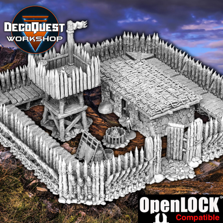 3D Printable Modular outpost by DecoQuest Workshop