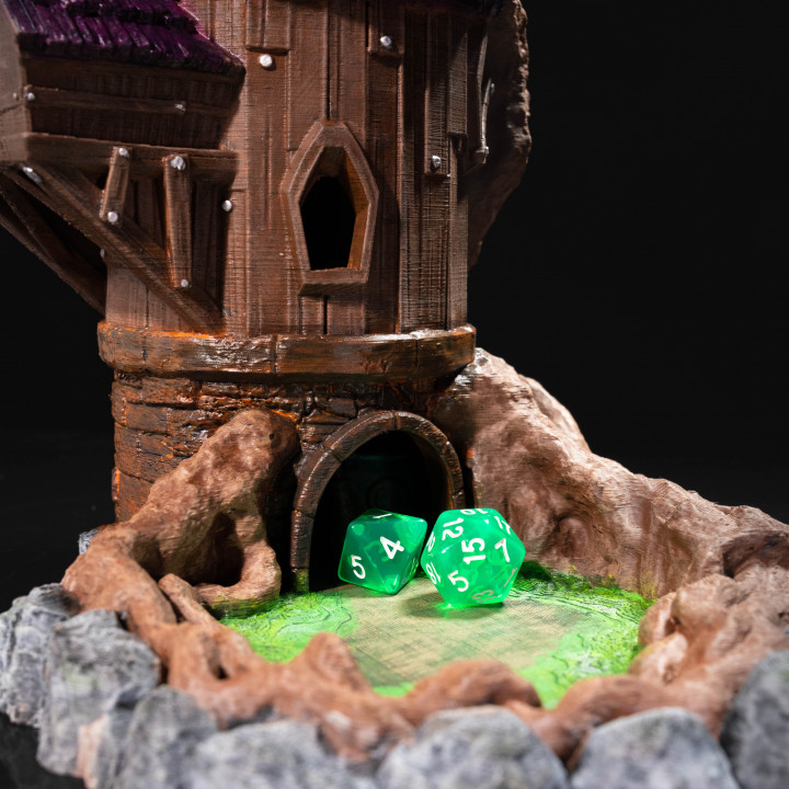 3D Printable Wizard Dice Tower by Stlflix