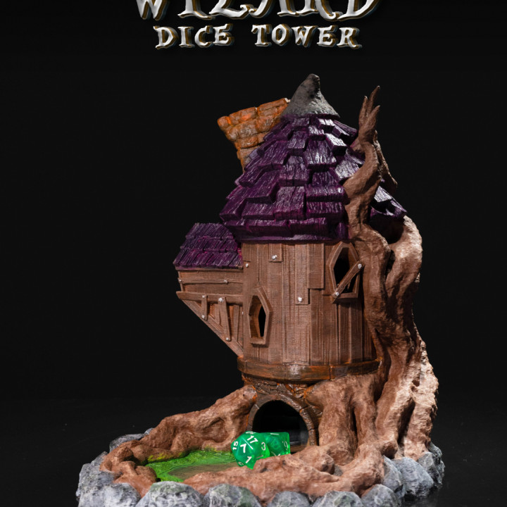 3D Printable Wizard Dice Tower by Stlflix