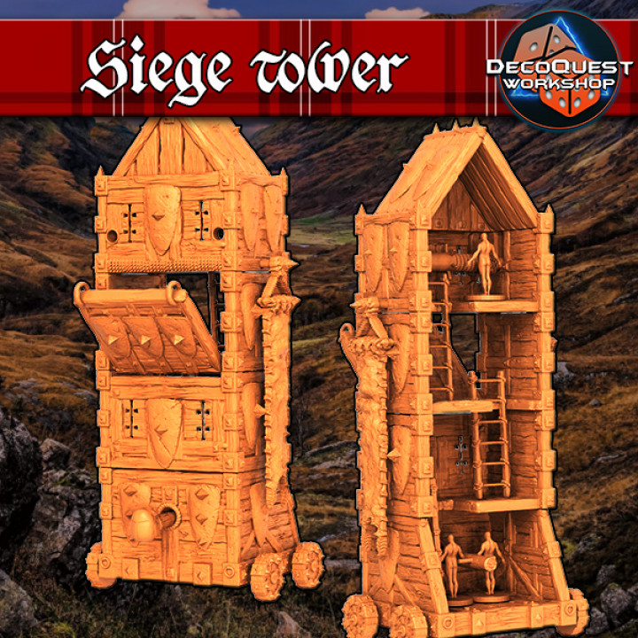 3D Printable Siege tower by DecoQuest Workshop
