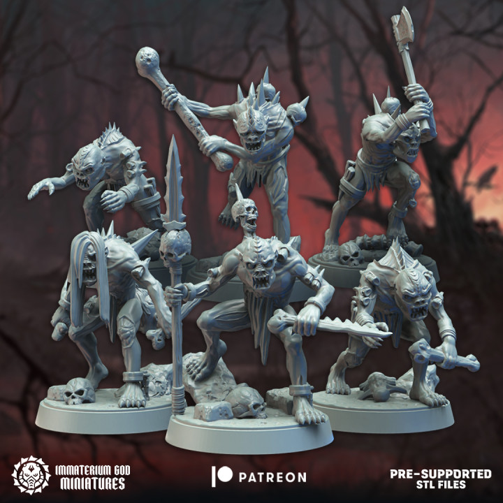 3D Printable Bloody ghouls by Immaterium God Miniatures