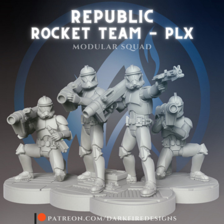 3D Printable Republic Rocket Team by Dark Fire Designs