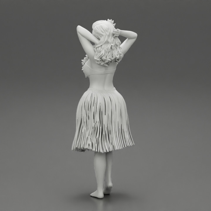 3D Printable Hula girl posing by 3DGeschaft Miniatures Figures