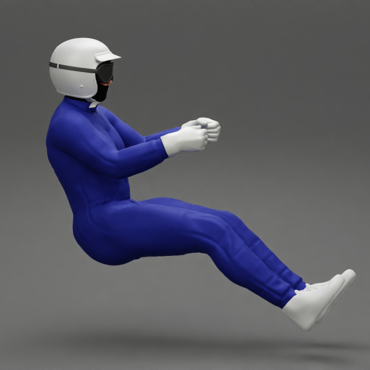 3D Printable Racing driver in the car 2 by 3DGeschaft Miniatures Figures