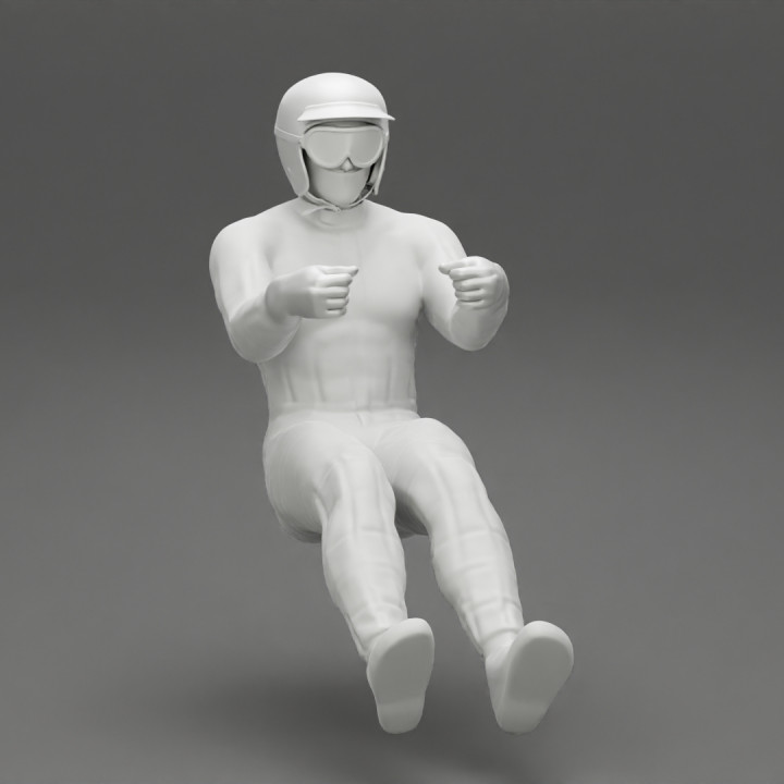 3D Printable Racing driver in the car 2 by 3DGeschaft Miniatures Figures