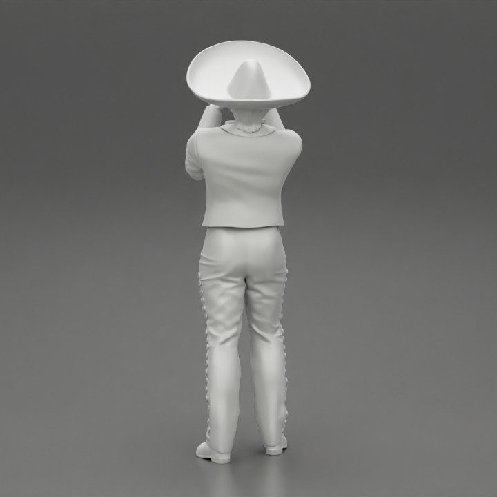 3D Printable Mariachi mexican musician playing on trumpet by 3DGeschaft ...