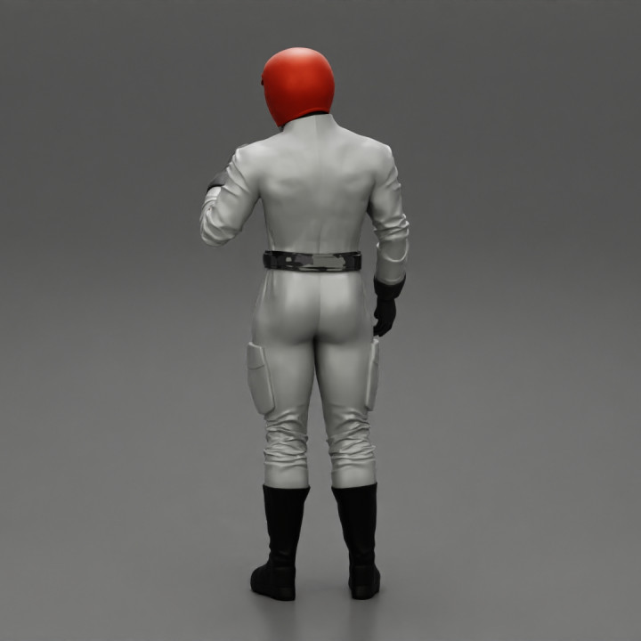 3D Printable Drag Racing driver standing in a gas mask by 3DGeschaft ...