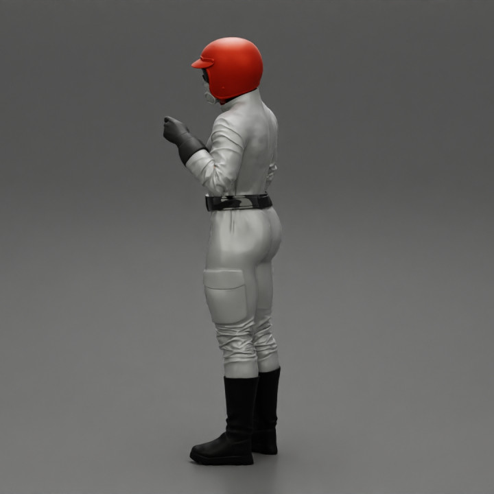 3D Printable Drag Racing driver standing in a gas mask by 3DGeschaft ...