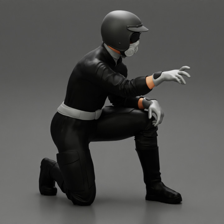 3D Printable Drag Racing driver sitting in a gas mask by 3DGeschaft ...