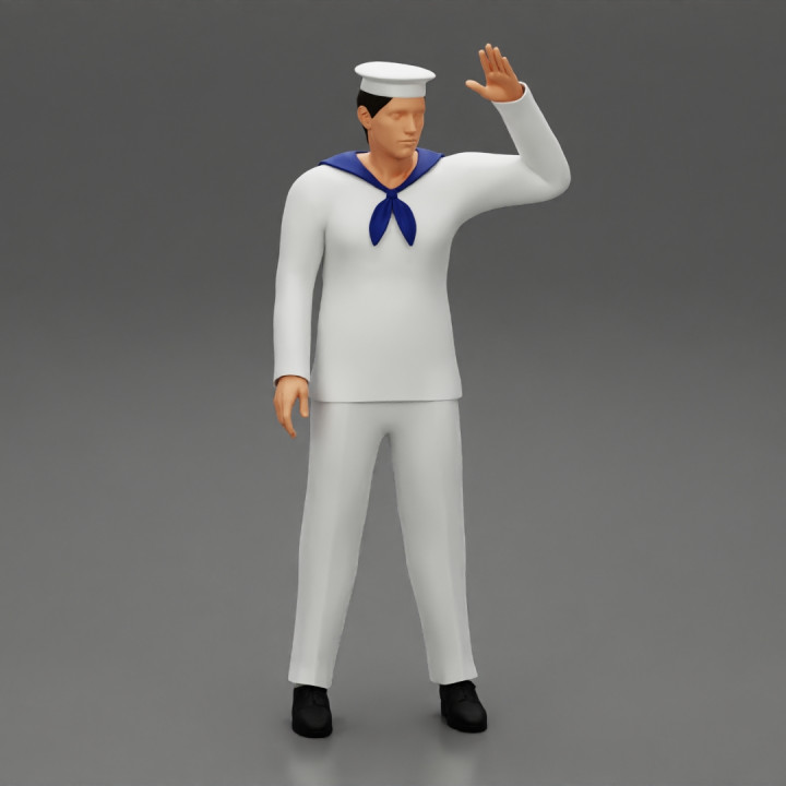 3D Printable navy sailor hi-res by 3DGeschaft Miniatures Figures