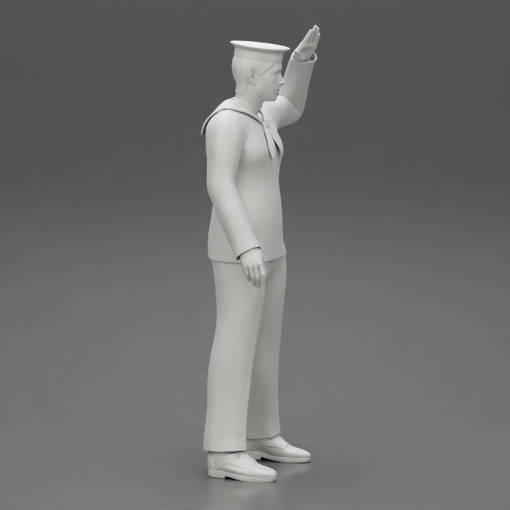 3D Printable navy sailor hi-res by 3DGeschaft Miniatures Figures