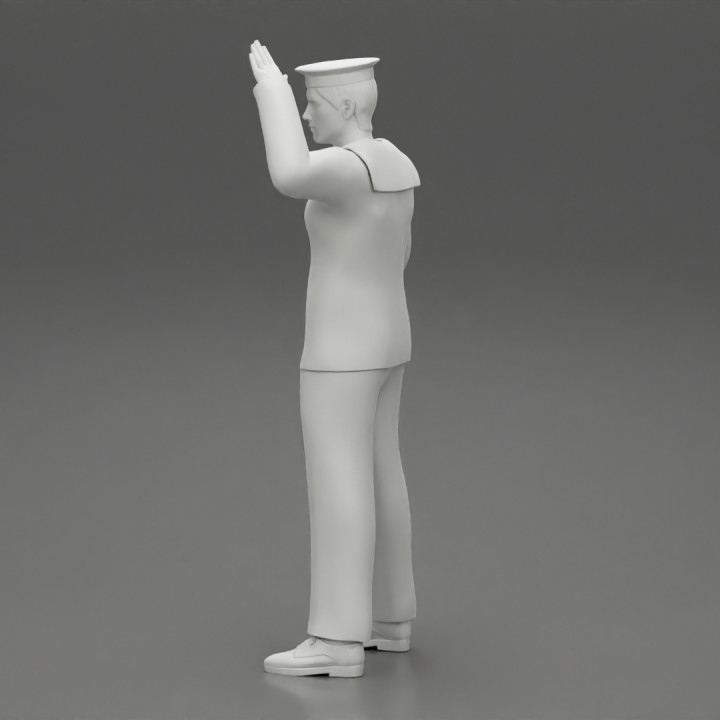 3D Printable navy sailor hi-res by 3DGeschaft Miniatures Figures