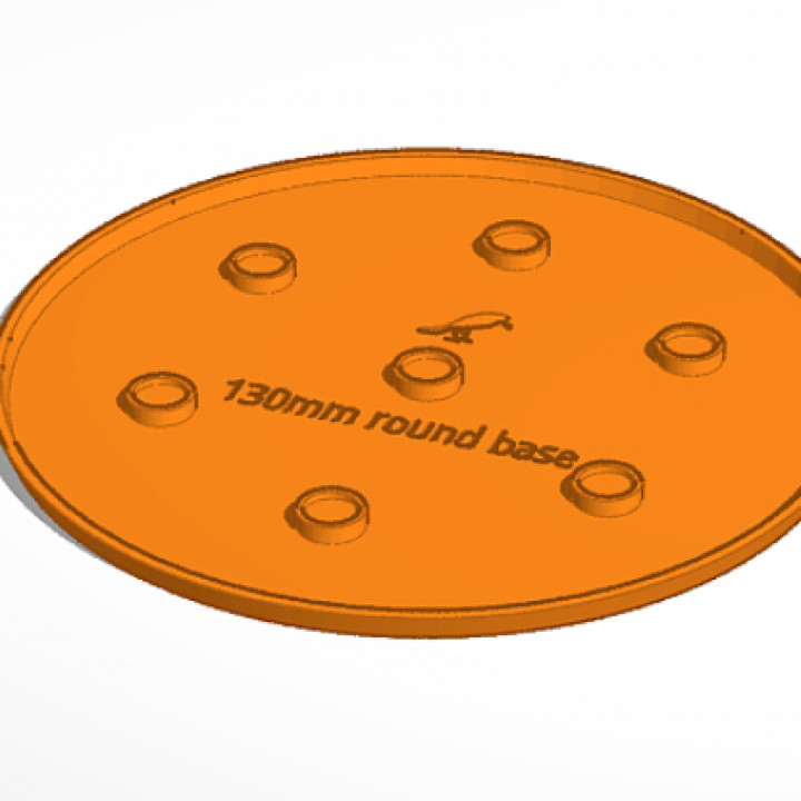 3D Printable 130mm round base (Magnetic) by Raven Miniatures