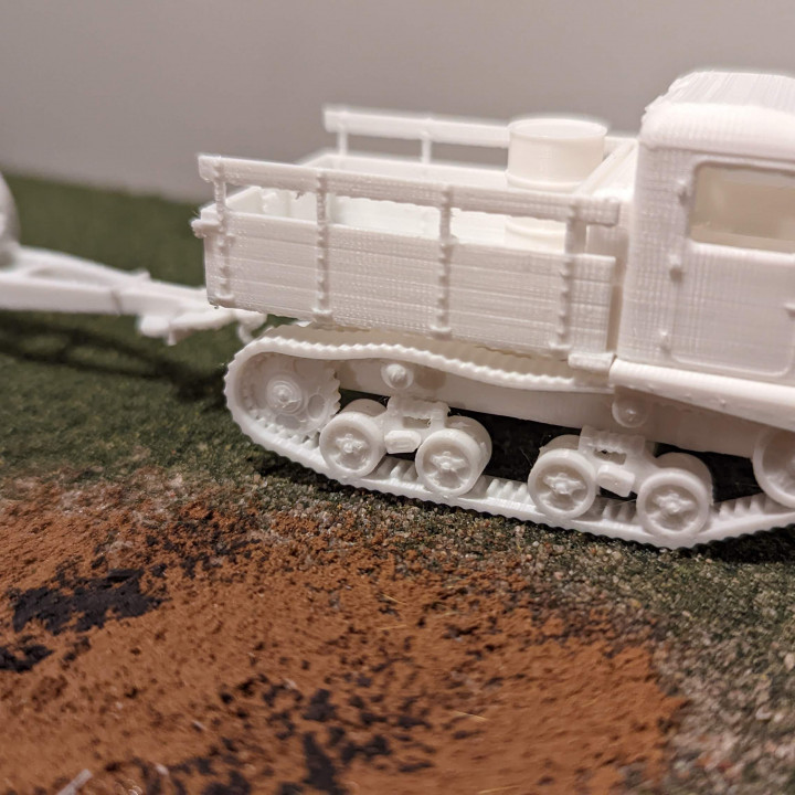 3D Printable STZ-5 Artillery tractor + Howitzer 122mm M1910/30 (USSR ...