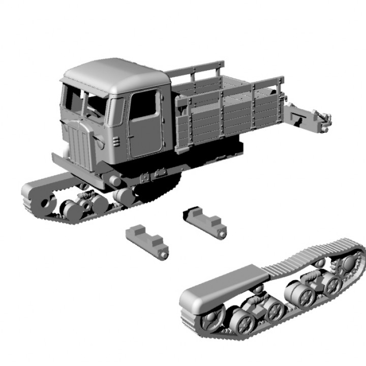 3D Printable STZ-5 Artillery tractor + Howitzer 122mm M1910/30 (USSR ...