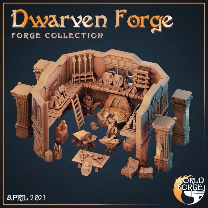 3D Printable Dwarven Forge Collection by World Forge Miniatures