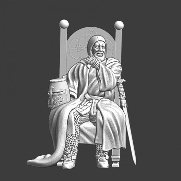3D Printable Medieval Lord - sitting by Northern Crusades Miniatures