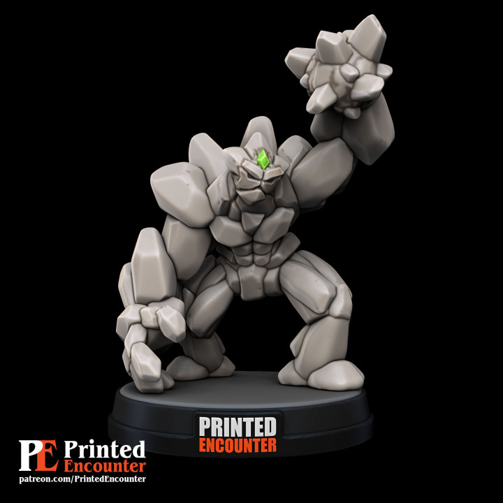 3D Printable Earth Elemental - Rock Golem - Stone Giant by Printed ...