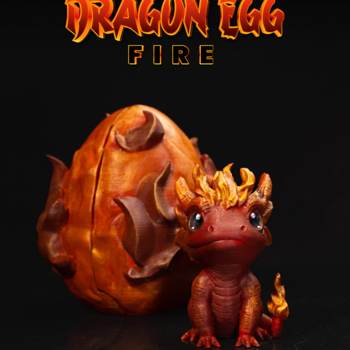 3D Printable Dragon Egg - Fire by Stlflix