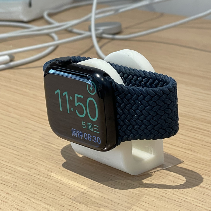 3D Printable minimal Apple watch dock / stand / wall attachment by Hugo ...