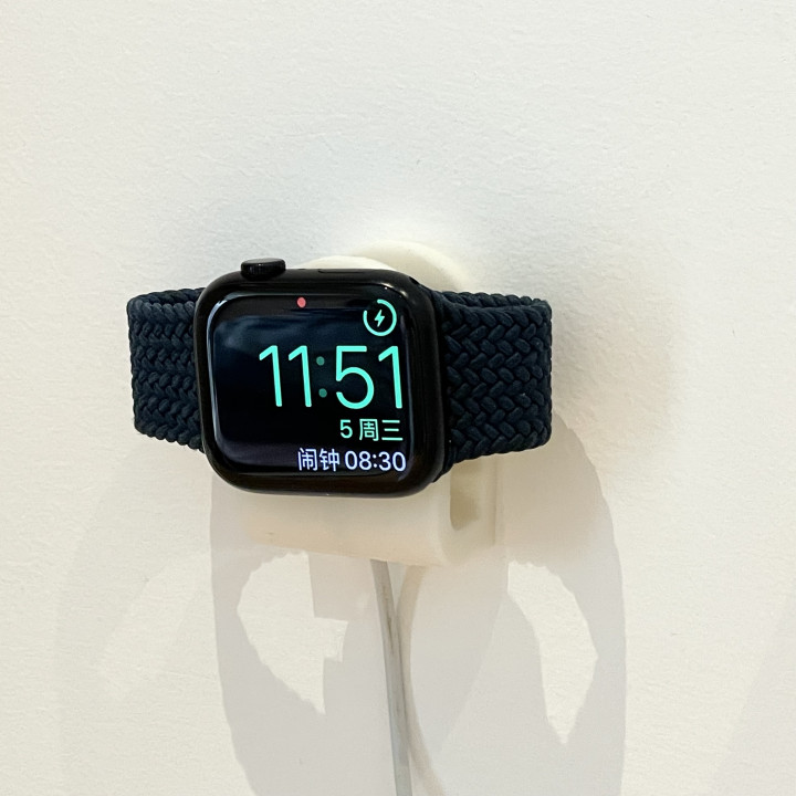 3D Printable minimal Apple watch dock / stand / wall attachment by Hugo ...