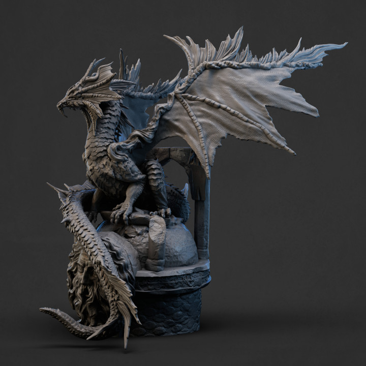 3D Printable Bahamut Deity of Dragon Justice the Platinum Dragon by ...