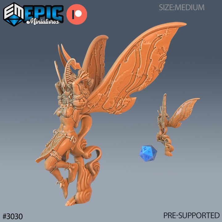 3D Printable Moth Girl Set / Huge Insect Hybrid / Insectoid Warrior ...