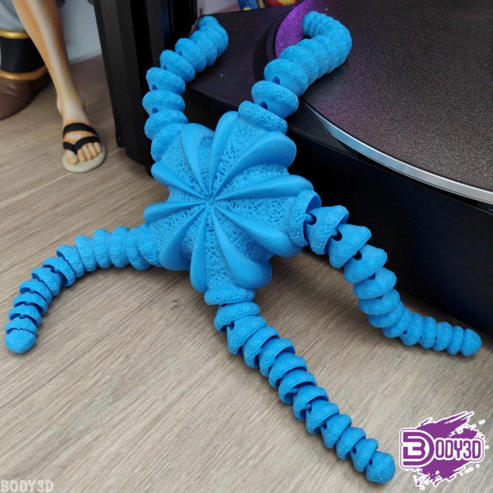 3D Printable Articulated Starfish Snake by BODY3D
