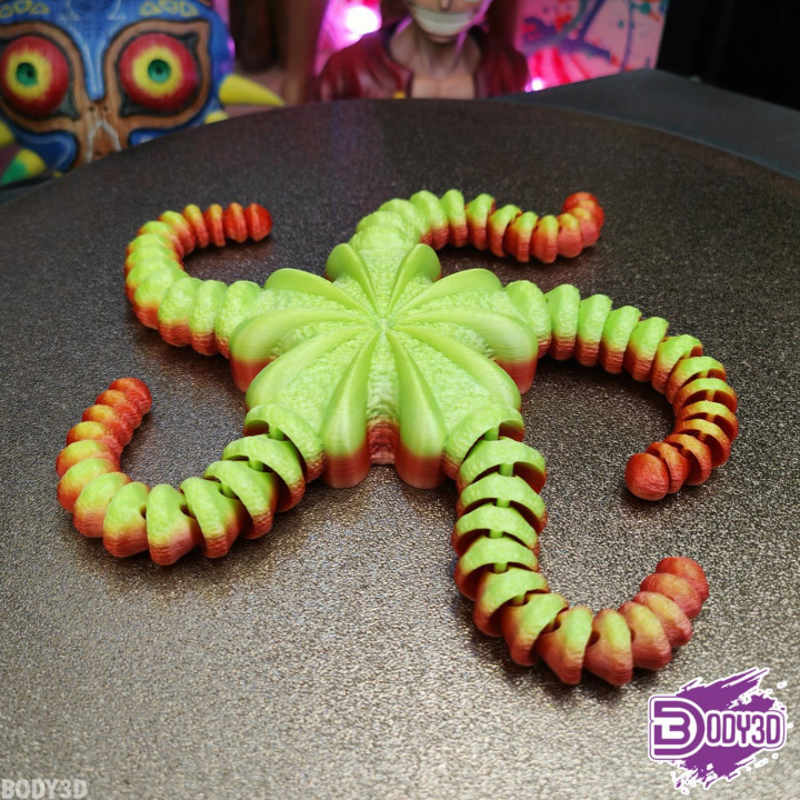 3D Printable Articulated Starfish Snake by BODY3D