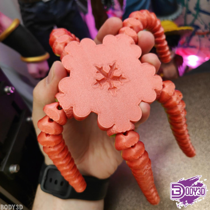 3D Printable Articulated Starfish Snake by BODY3D