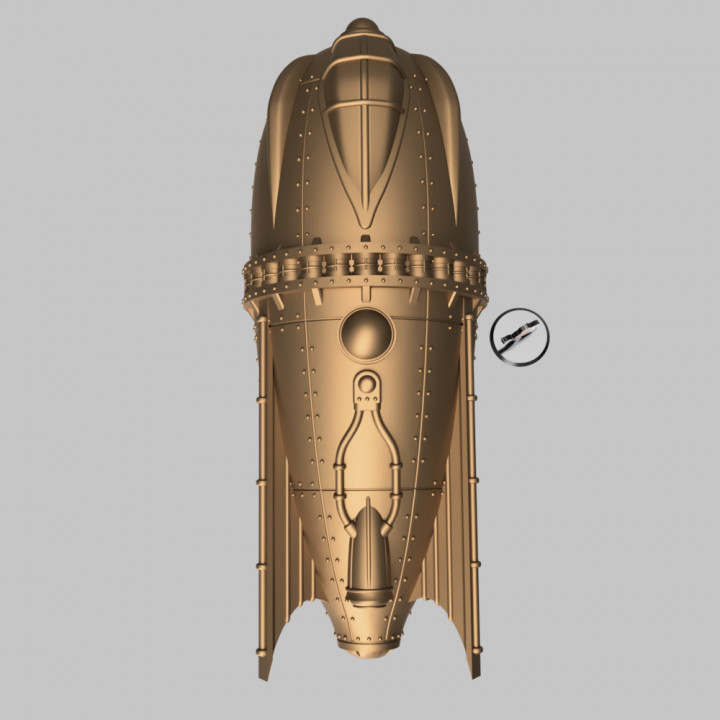3D Printable Rocketship by Karl Perrotton