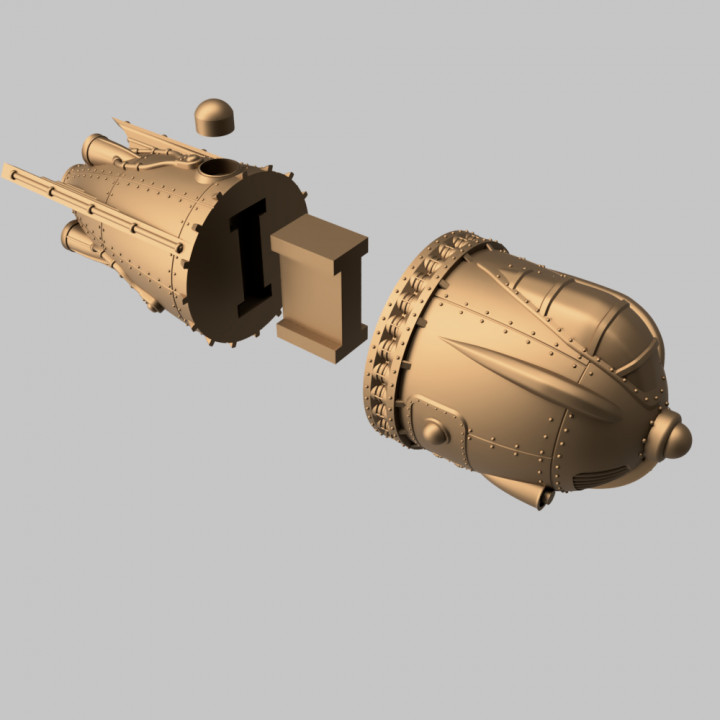 3D Printable Rocketship by Karl Perrotton