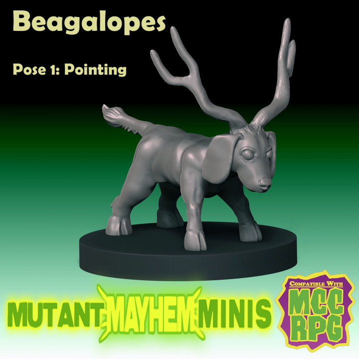 3D Printable Beagalopes 2 Poses Collection by Dark-Platypus Studio