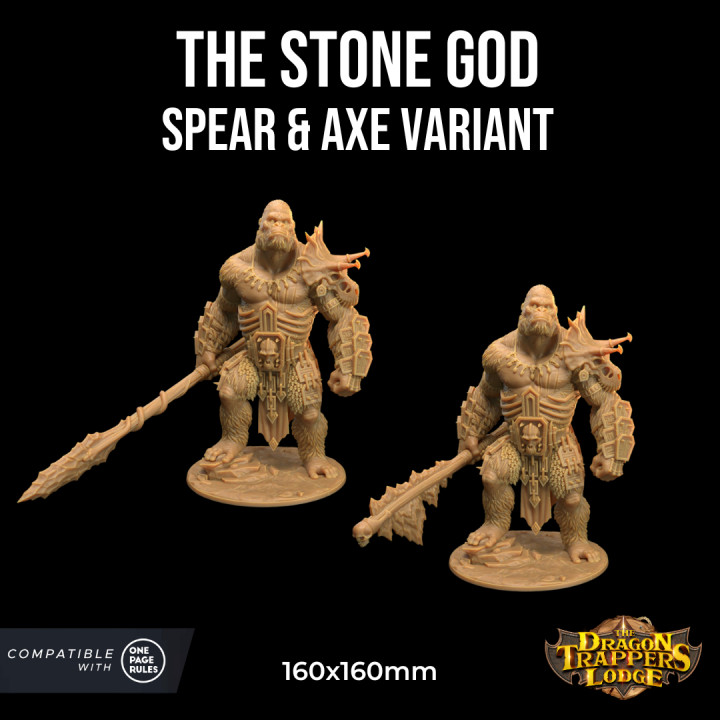 3D Printable The Stone God | Presupported | The Simiax Legions by The ...