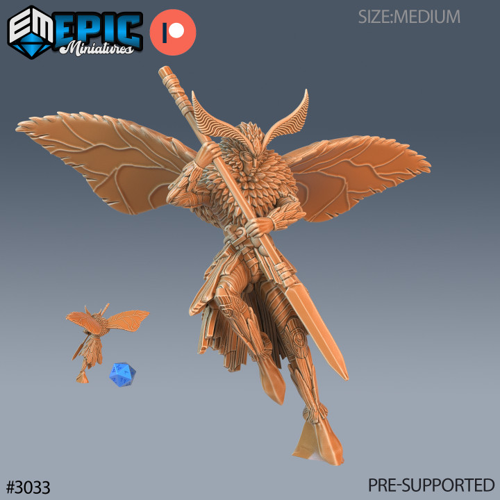 3D Printable Moth Warrior Set / Huge Insect Hybrid / Male Insectoid ...