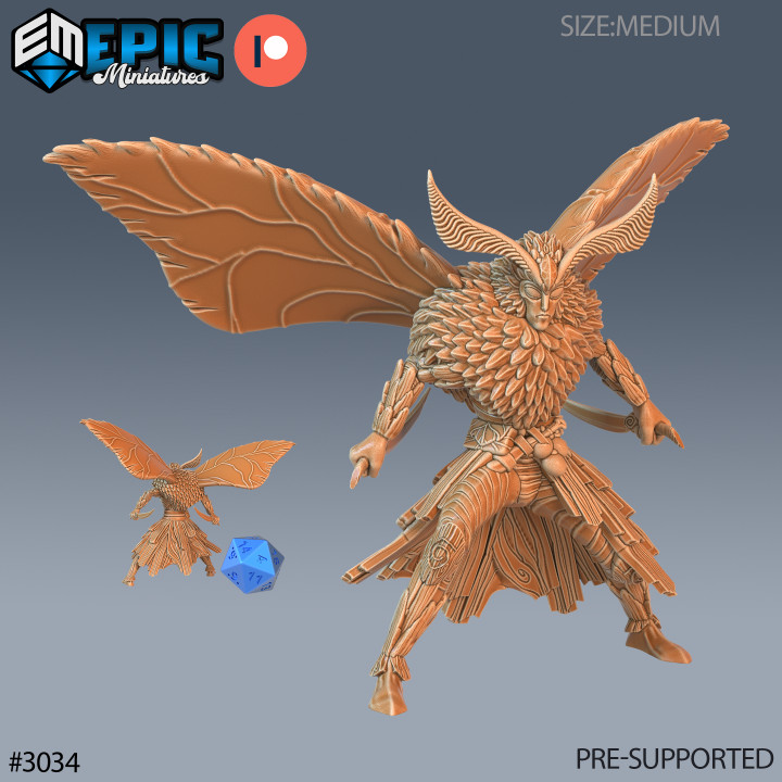 3D Printable Moth Warrior Set / Huge Insect Hybrid / Male Insectoid ...