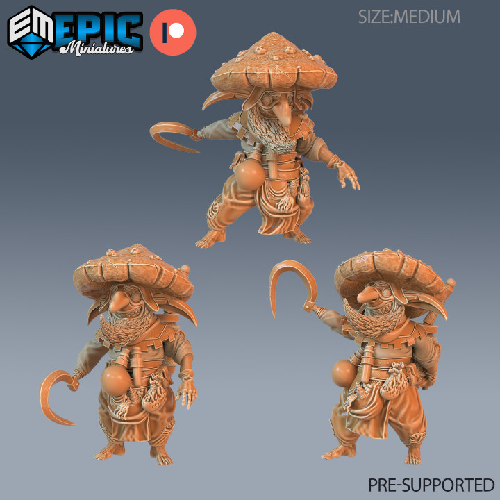3D Printable Mushroom Goblin Set / Fungus Goblinoid / Infested Ogre ...