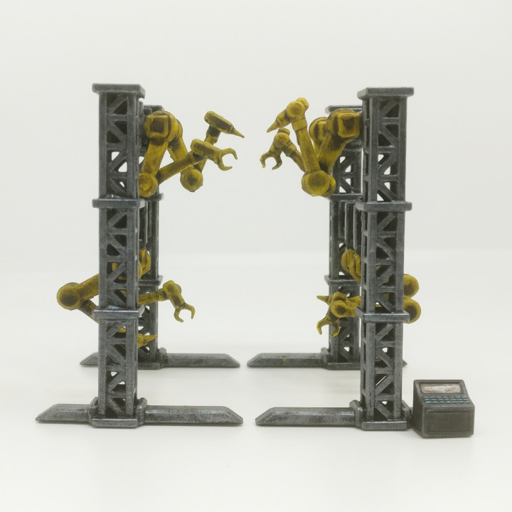 3D Printable Mecha Repair Bay by Donya Quick
