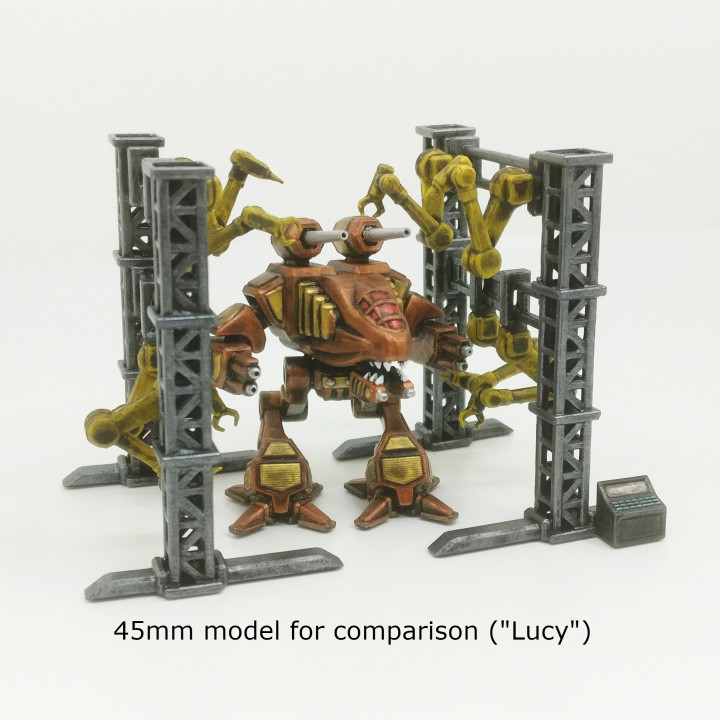 3D Printable Mecha Repair Bay by Donya Quick