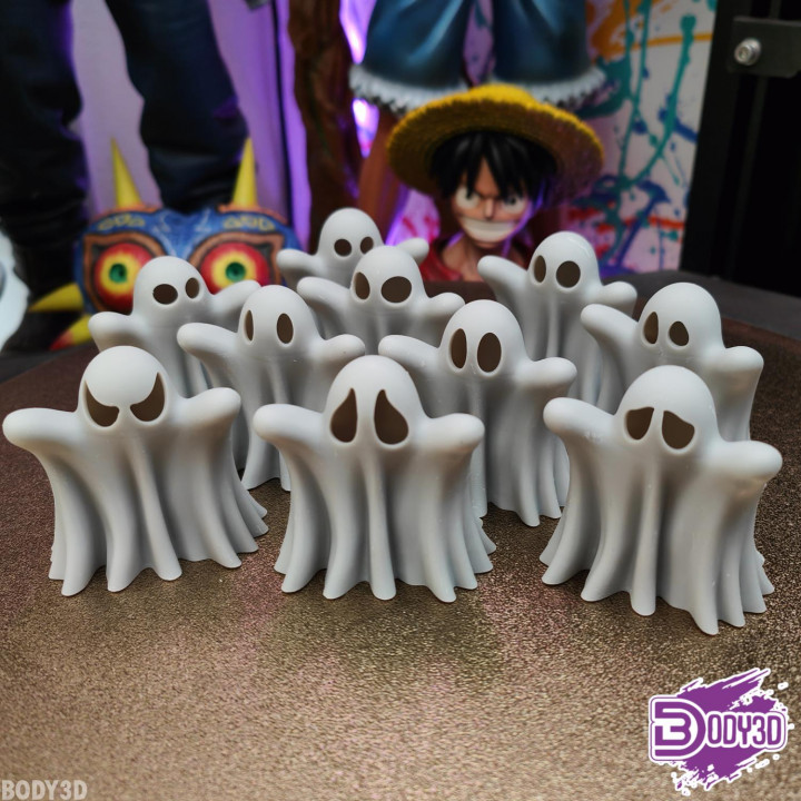 3D Printable Ghost Booh x10 by BODY3D