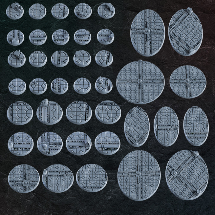 3D Printable Religious Temple Bases Pack #1 x40 by dakkadakka.store