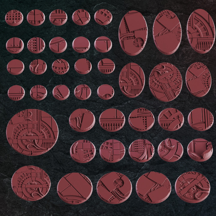 3D Printable Alien Factory Bases Pack #2 x42 by dakkadakka.store