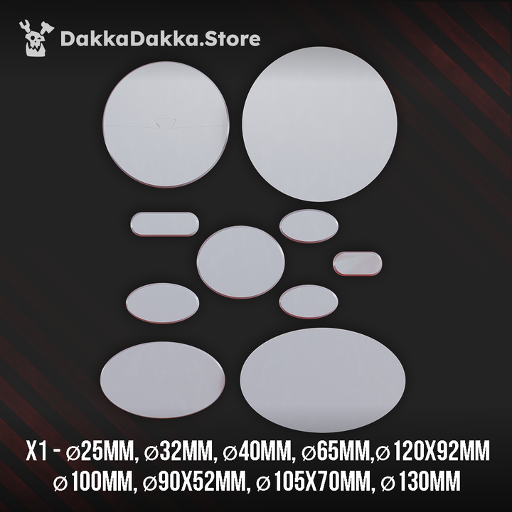 3D Printable BASES - Blank Template for Bases x9 by dakkadakka.store