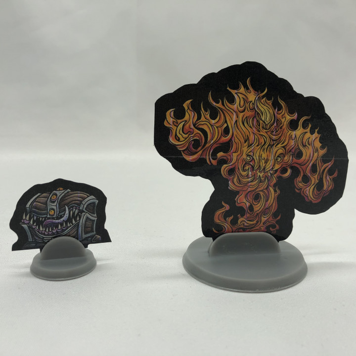 3D Printable 2D Miniature stands by Ernie