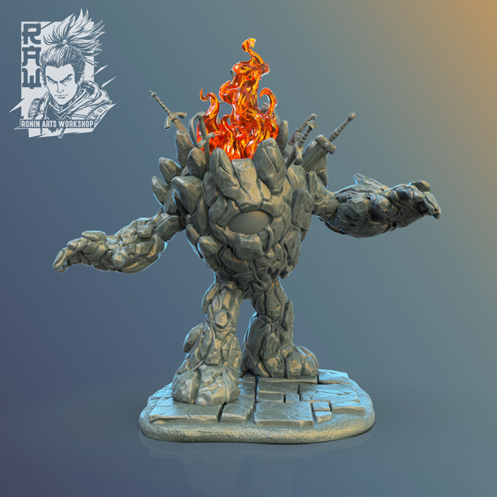 3D Printable Lava Golem by Ronin Arts Workshop