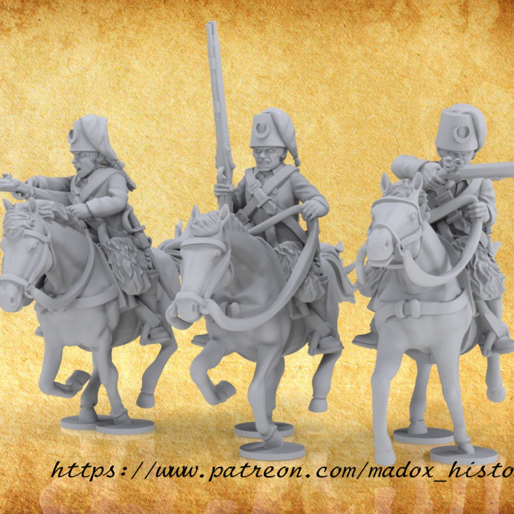 3D Printable AWI British mounted rangers by BattleCat Miniatures