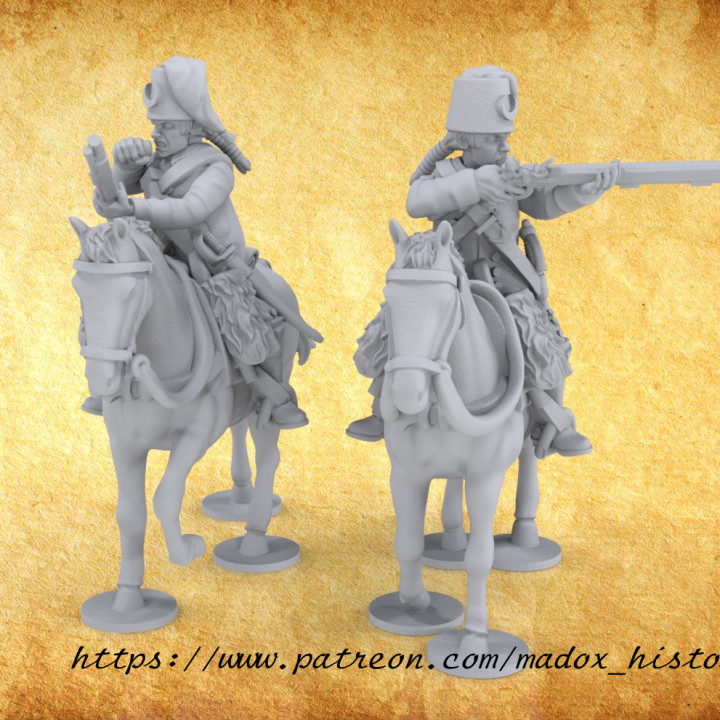 3D Printable AWI British mounted rangers by BattleCat Miniatures