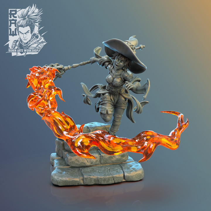 3D Printable Braccia - Human Pyromancer by Ronin Arts Workshop