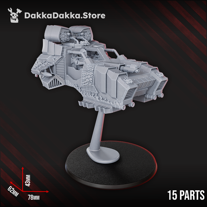 3D Printable Hover Attack Speeder by dakkadakka.store